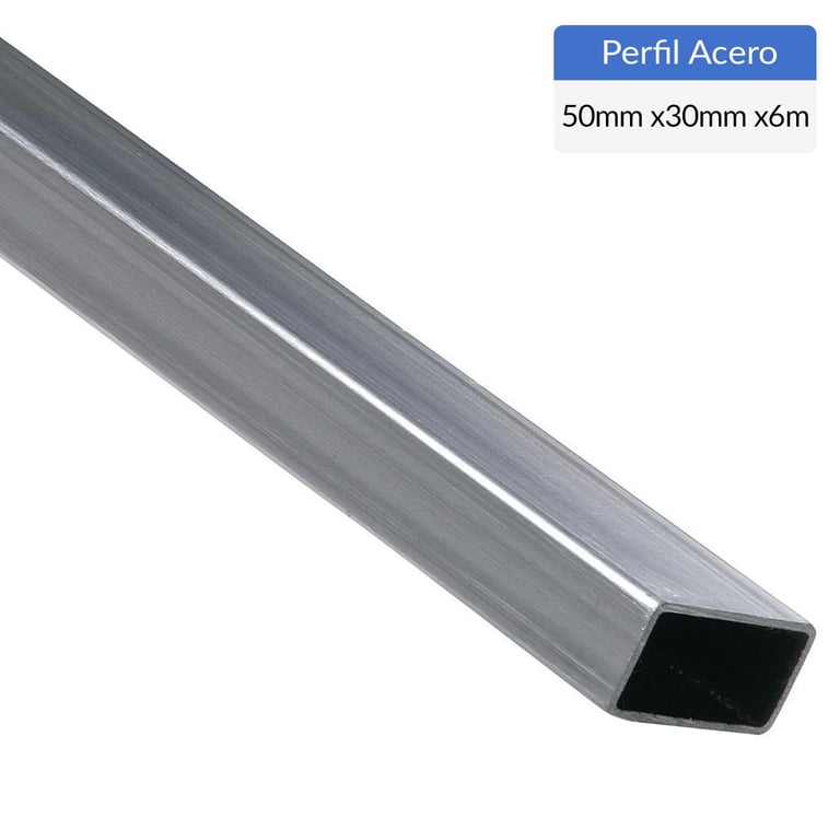 GENERICO - Perfil Rectangular Acero 50x20x2 mm 6 m | Ofertitas