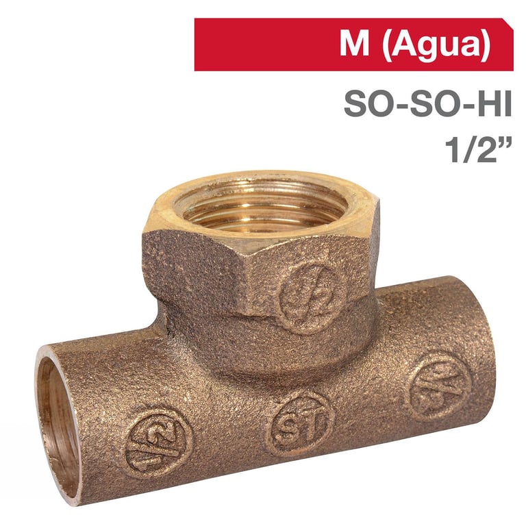 NIBSA - Tee Bronce HI/HI/HI 1/2" 1u | Ofertitas