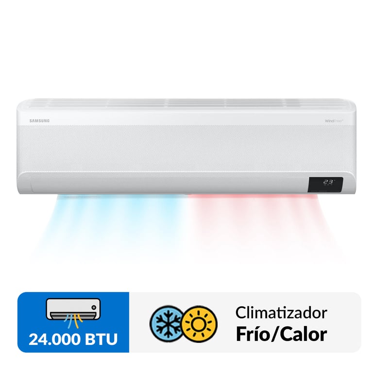 SAMSUNG - Aire Acondicionado Split Inverter 24000 BTU frío/calor Wind-Free Wifi | Ofertitas